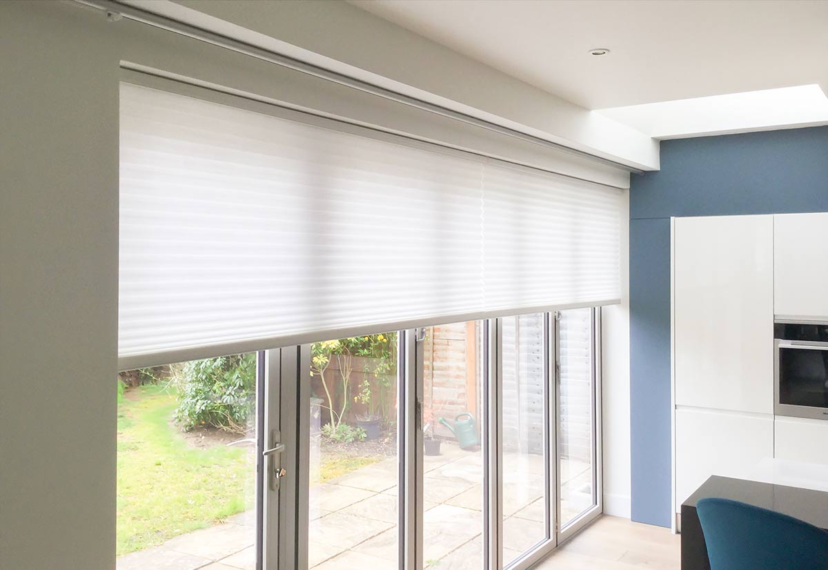 Electric Bifold Door Blinds - Motorised & Free-Hanging