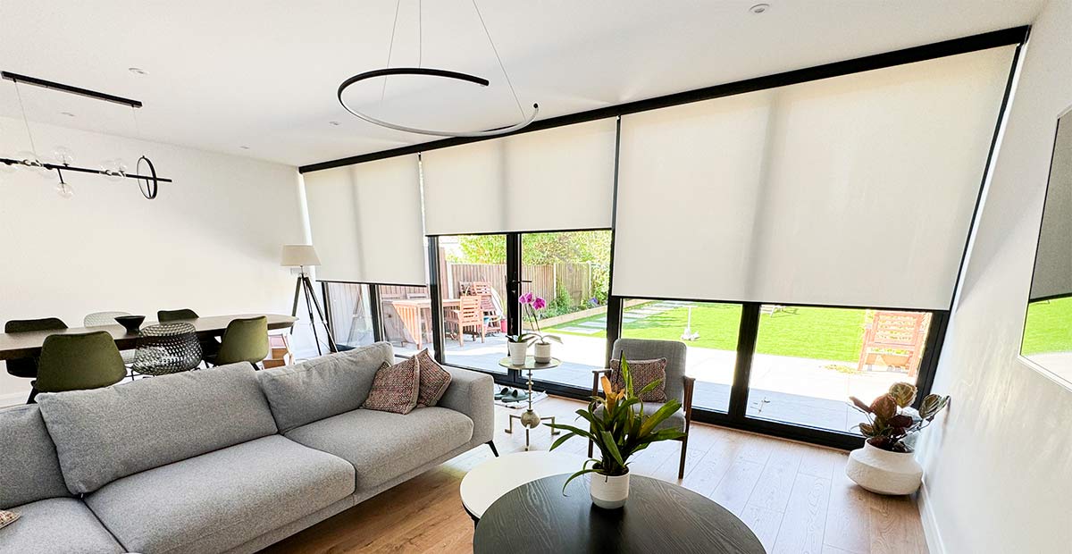 Free-Hanging & Bespoke Roller Blinds for Bifold Doors